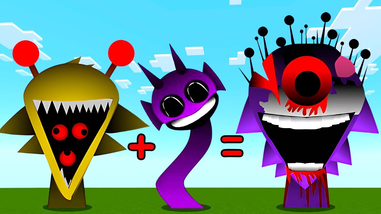 Simon Crossed With Durple Sprunki Phase 5 Mod Addon Update In Minecraft