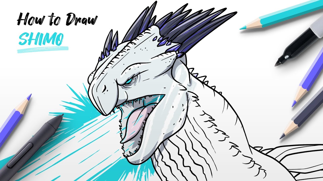 How To Draw Shimo Monster From Godzilla X Kong The New Empire Easy Step