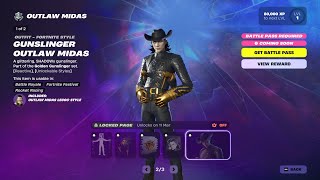 Fortnite All Outlaw Midas Battle Pass Rewards Chapter 6 Season 2 ...