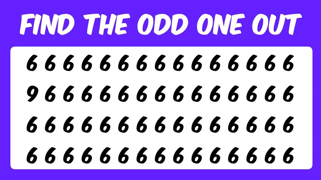 Find The Odd One Out Number Letter Quiz Quiz Game Youtube