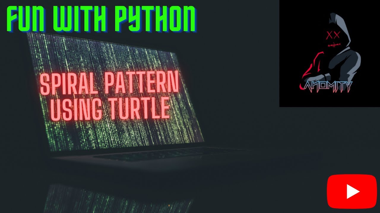 Patterns With Python Spiral Pattern Using Turtle Pycharm Youtube