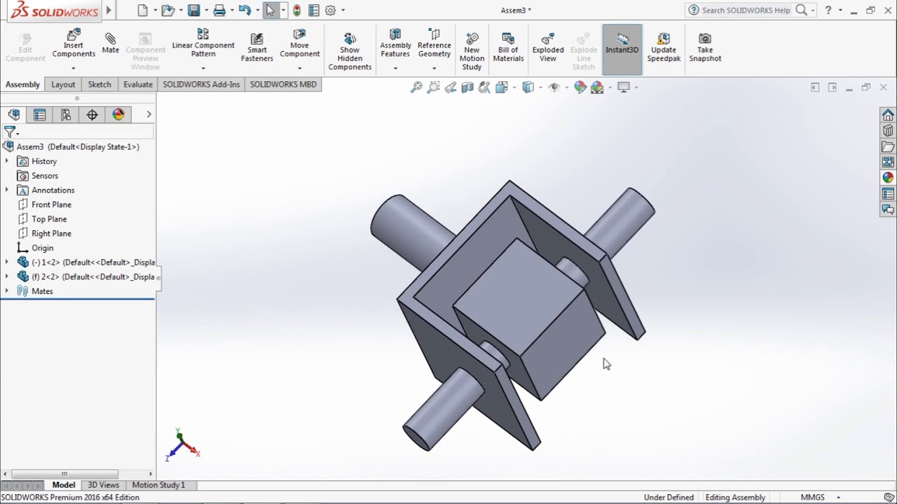 Width Mate Solidworks 2016 2018 Advance Mates Assembly Mates