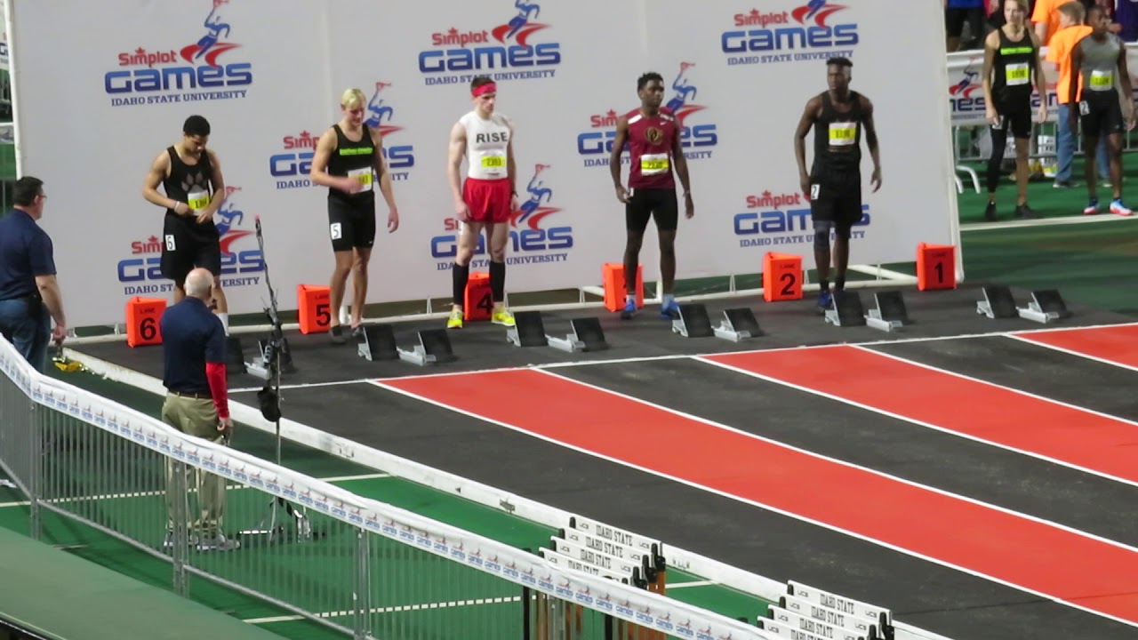 Gavin Schurr Q S In The 60m With A 6 98 At The 2020 Simplot Games Youtube