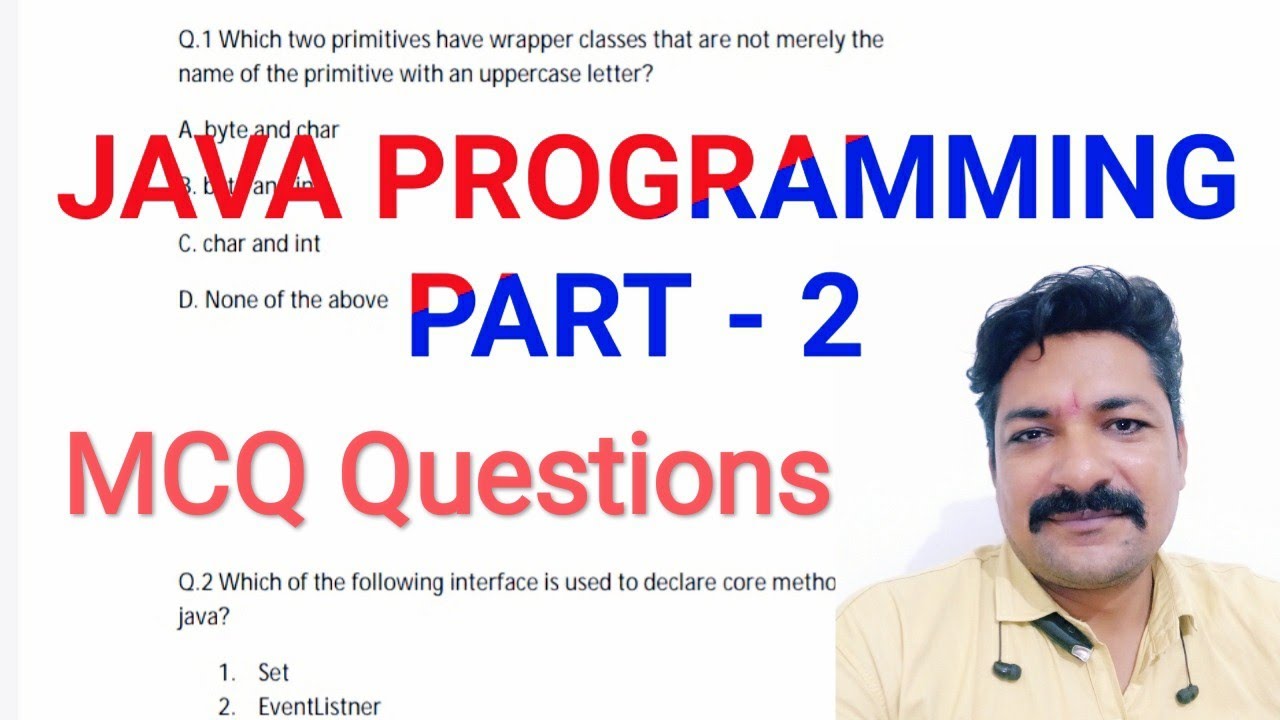 Java Programming Mcq Questions With Solution Part 2 Youtube