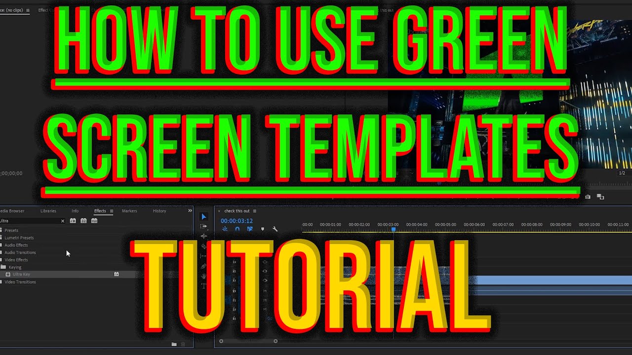 How To Use Green Screen Templates Beginner Editing Tutorial Youtube