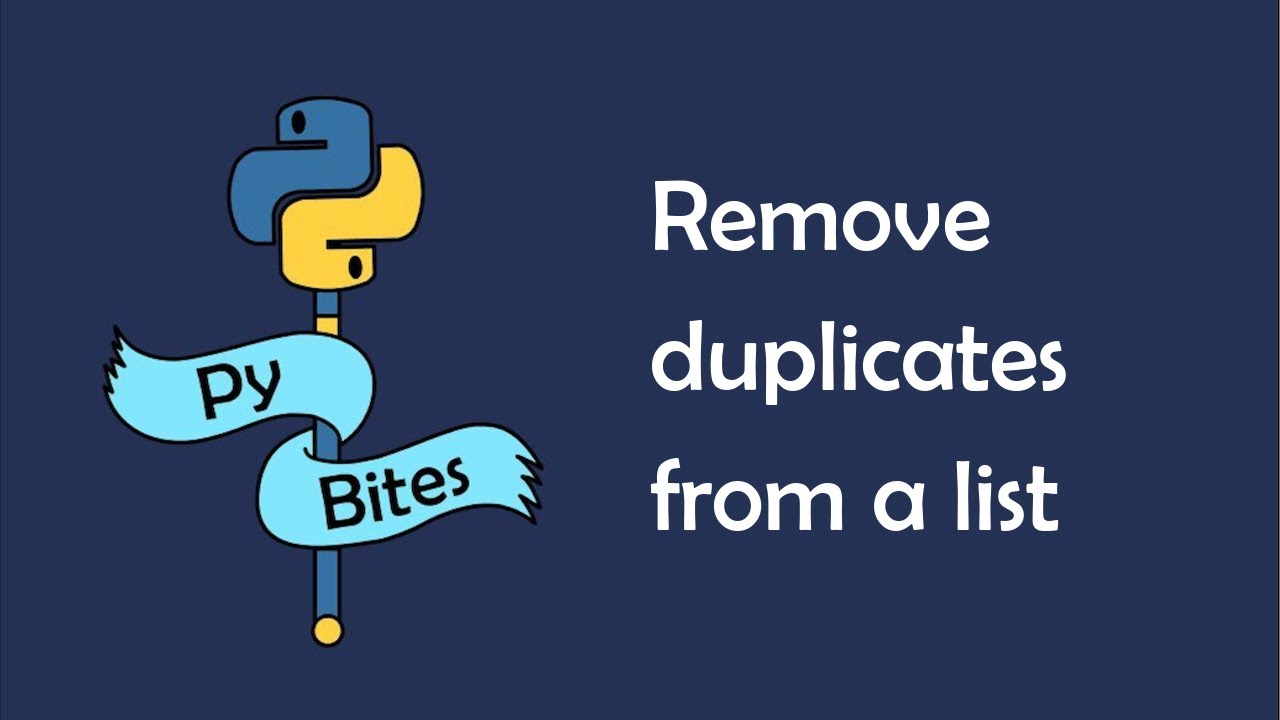How To Remove Duplicates From A Python List And Keep Order Youtube