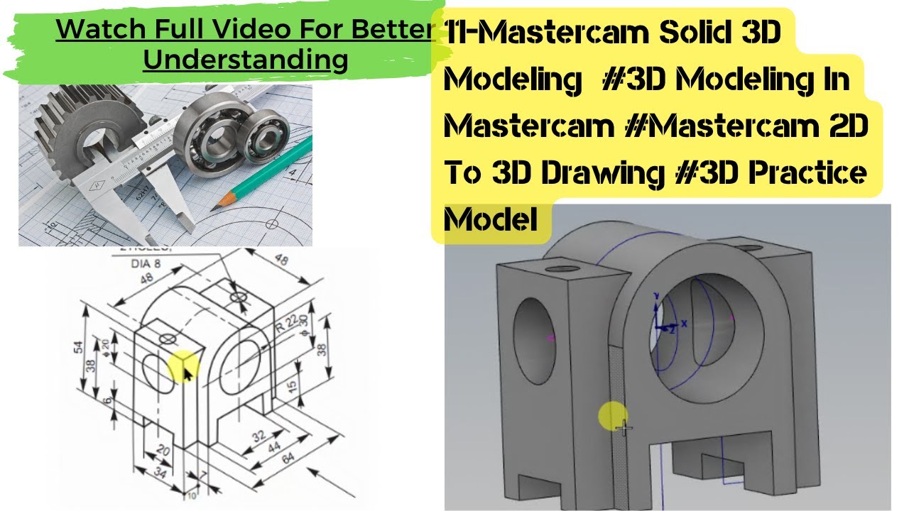 11 Mastercam Solid 3d Modeling 3d Modeling In Mastercam Mastercam 2d