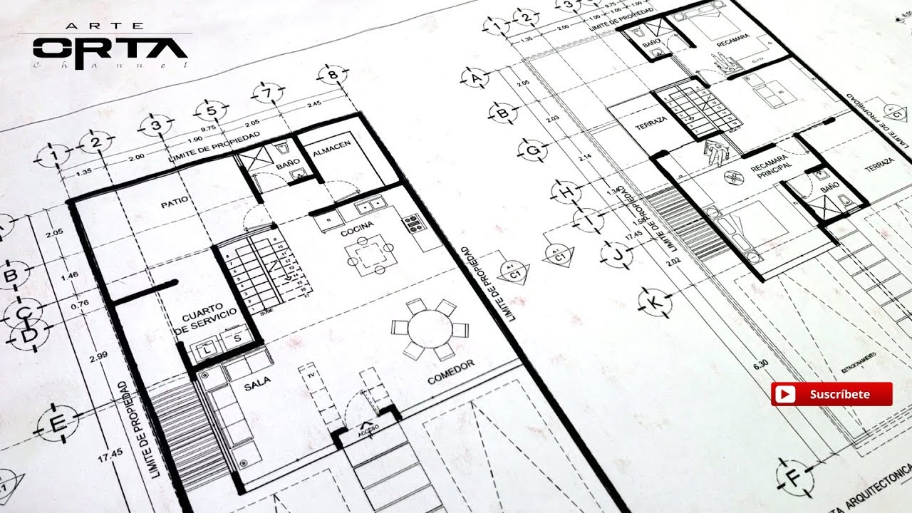 Planos Arquitectónicos Casa De 2 Niveles Arte Orta Youtube