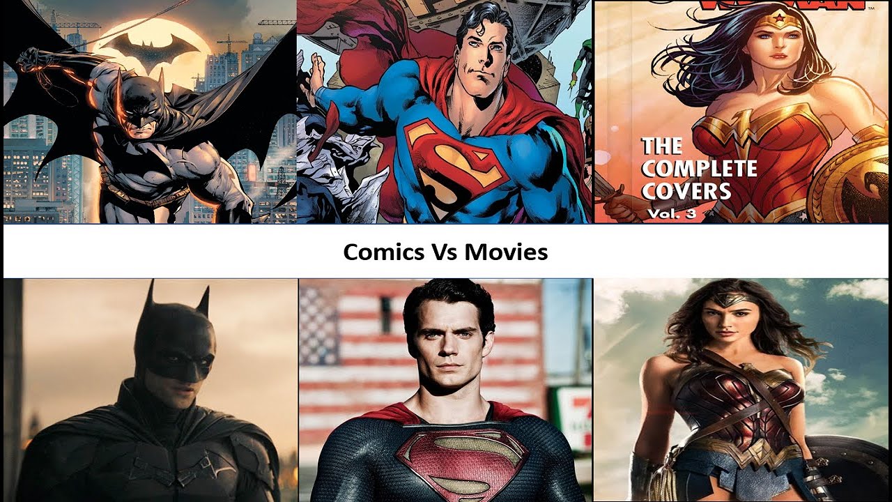 Dc Characters Comics Vs Movies Youtube