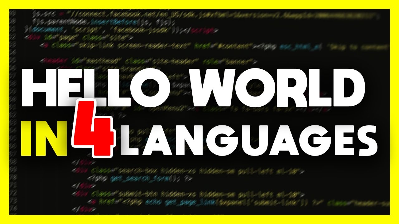 Hello World Program In C C Java Python Youtube