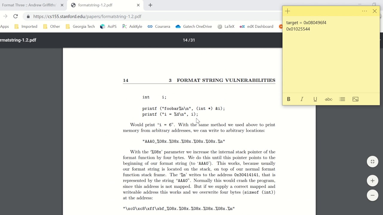 Exploit Exercises Protostar Format3 Exploit Youtube