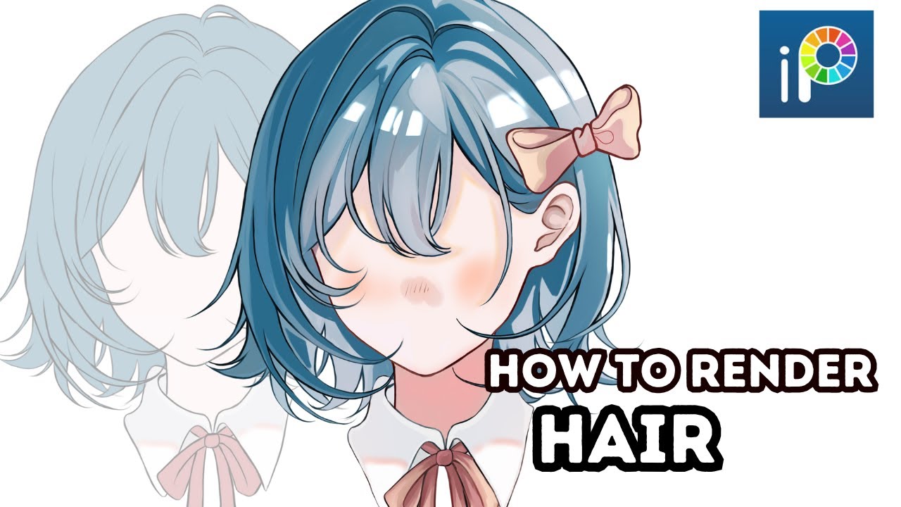 How To Render Hair Step By Step On Ibis Paint X Youtube
