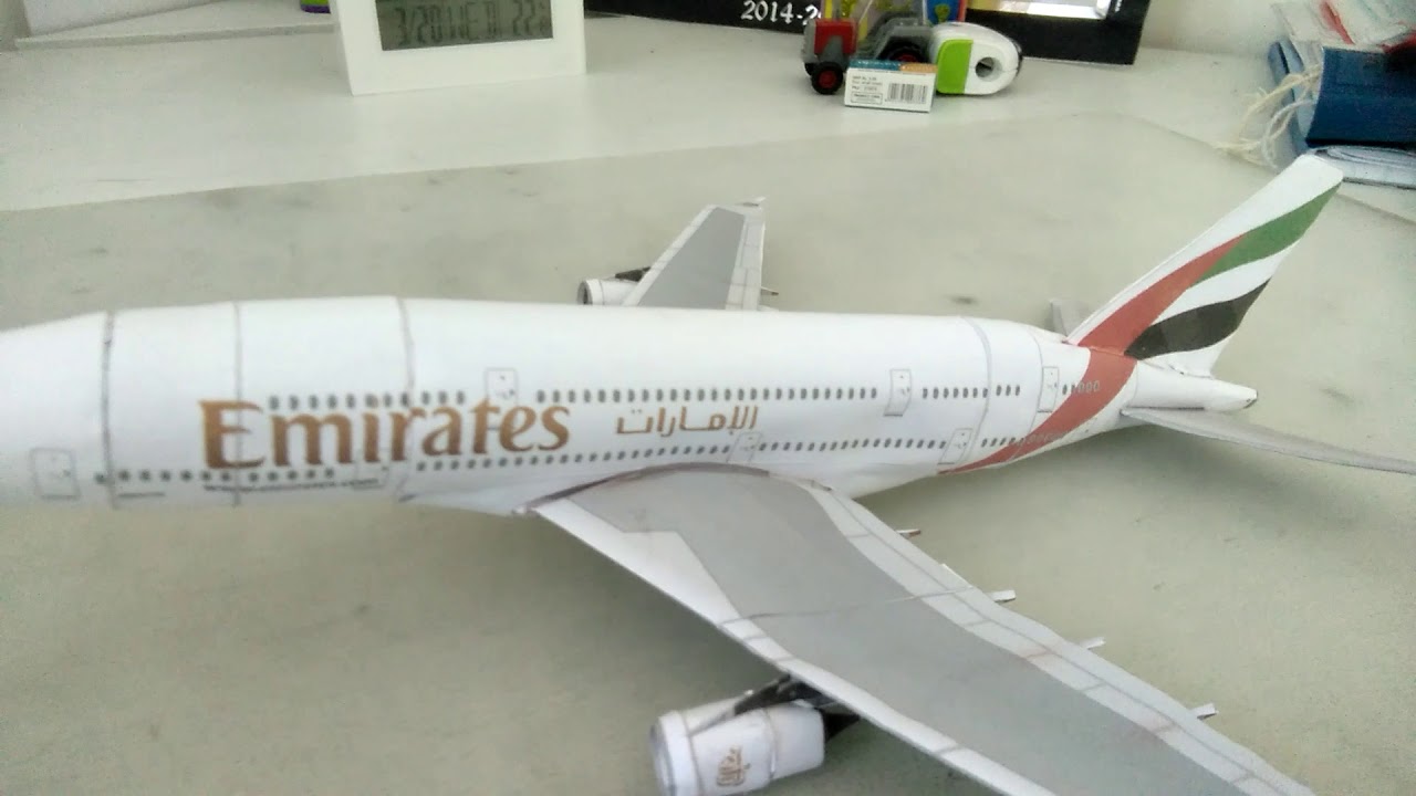 Emirates Airbus A380 Papercraft Youtube