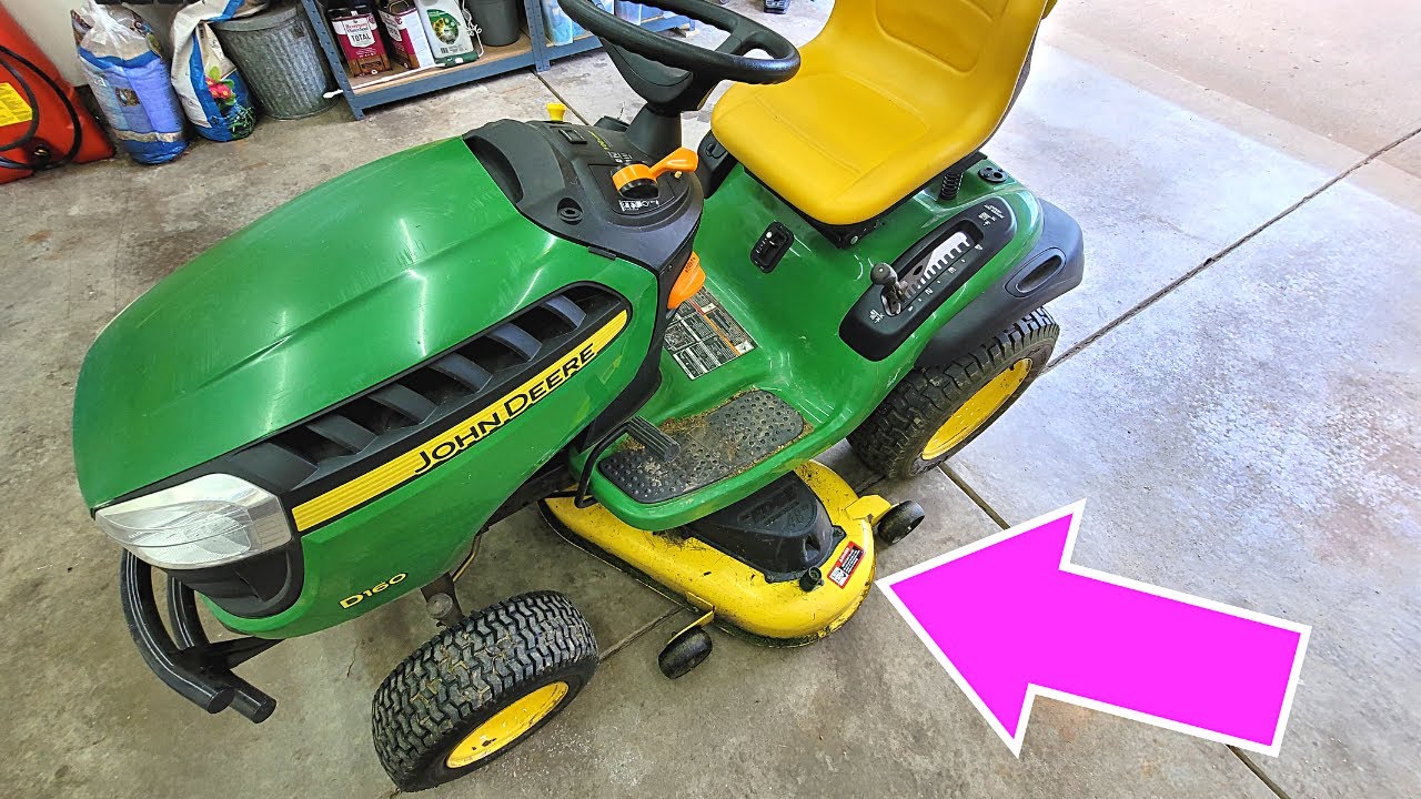 Deck Removal John Deere Riding Mower Easy Youtube