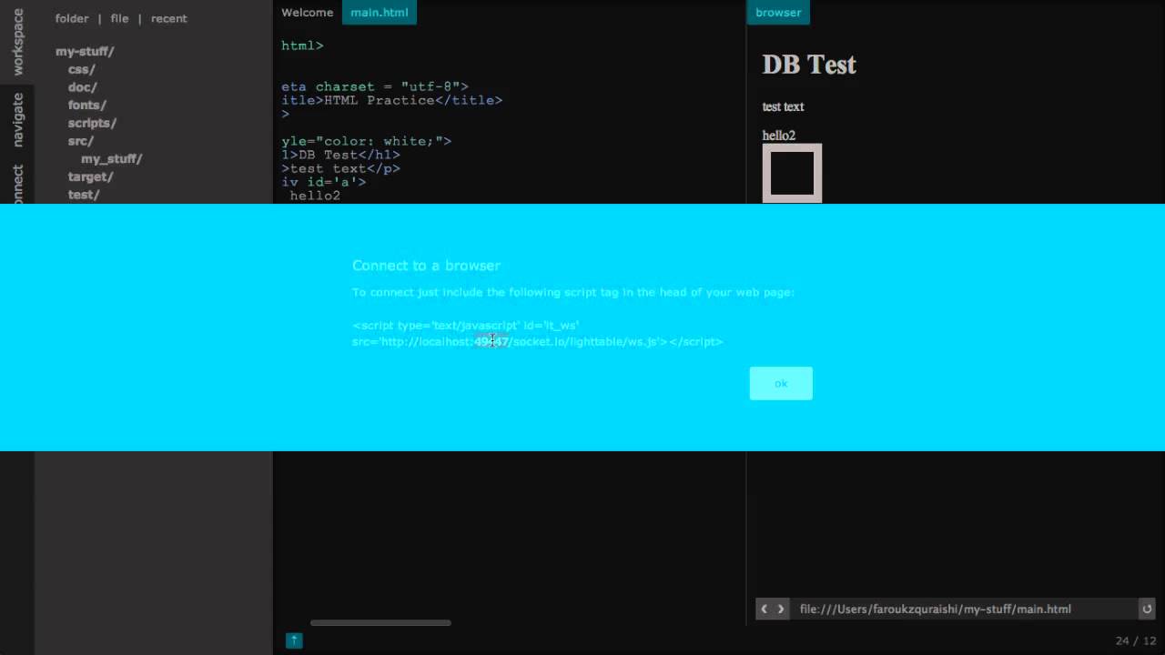 Clojurescript Episode 1 Interactive Clojurescript In Lighttable