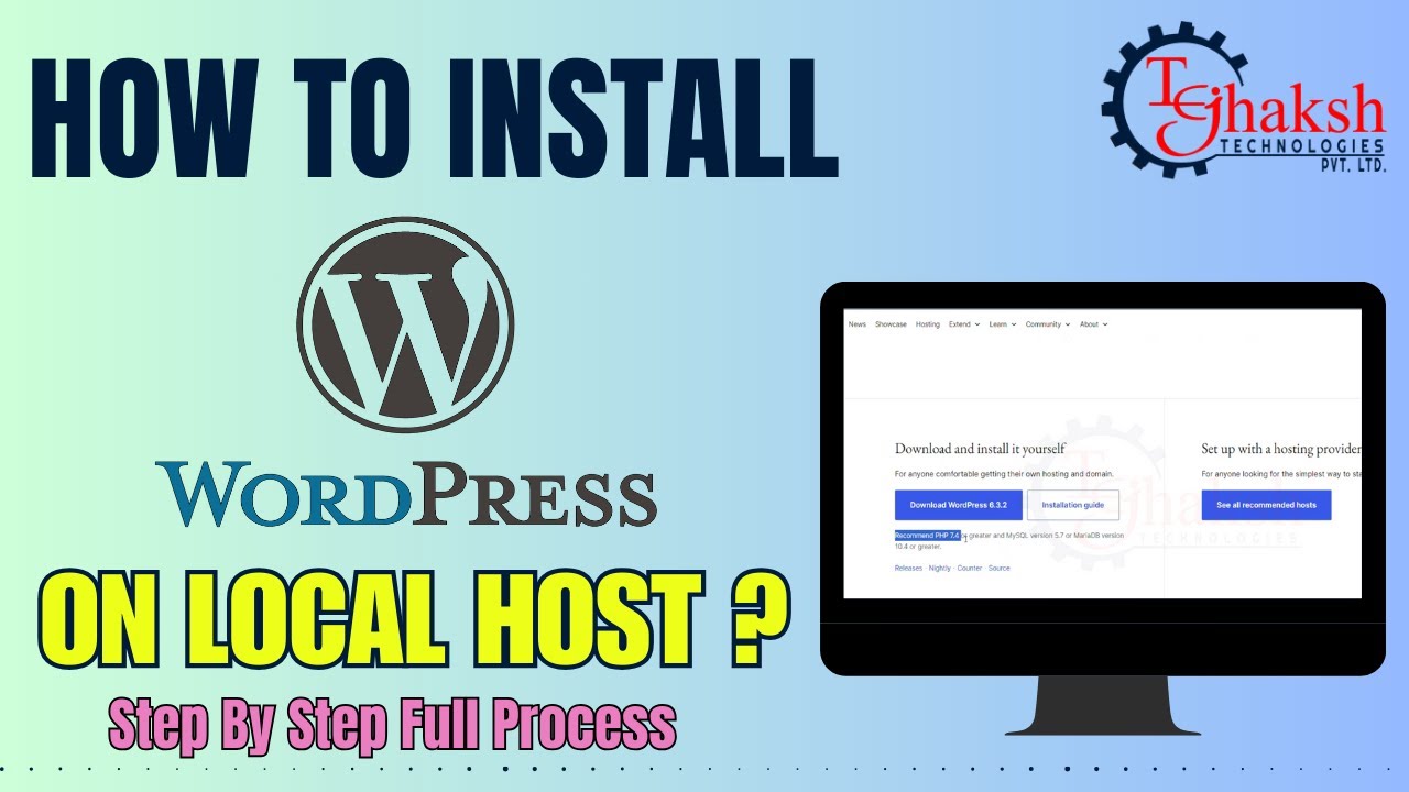 Install Wordpress On Localhost Wordpress Tutorial For Beginners Youtube