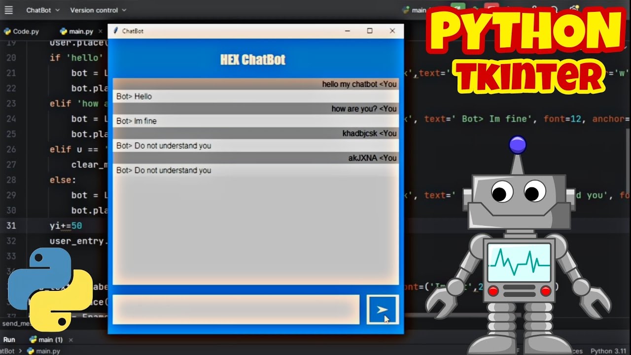 Create Your Chatbot Using Python Tkinter рџ Youtube