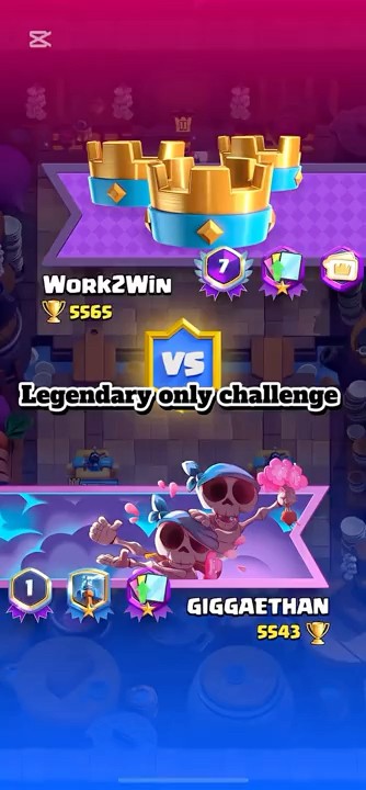 Legendary Only Challenge In Clash Royale Youtube