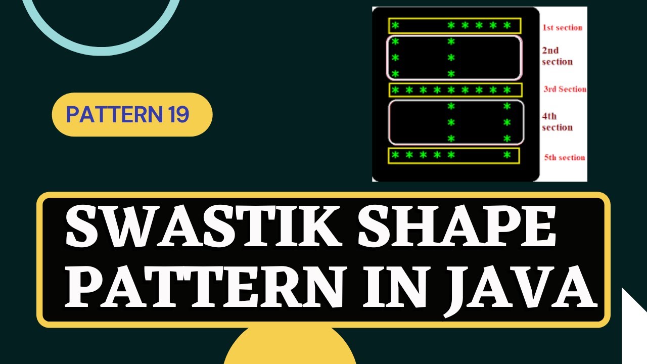 Swastik Pattern In Java Youtube