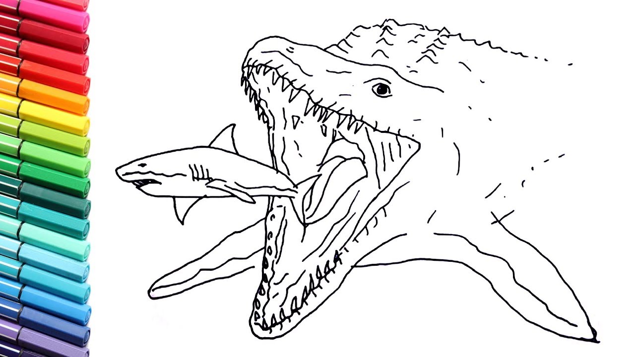 Jurassic Park Mosasaurus Coloring Page