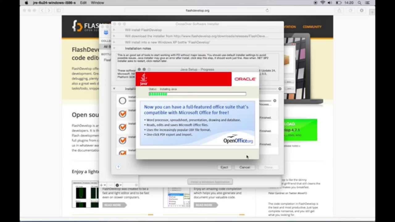 Install Flashdevelop Mac Os X With Crossover Youtube