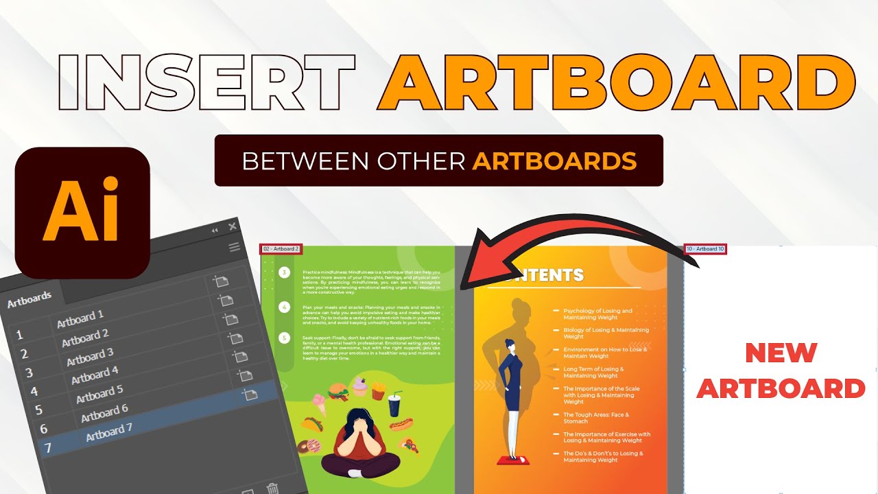 How To Insert Artboards In Between Adobe Illustrator Tutorial Youtube