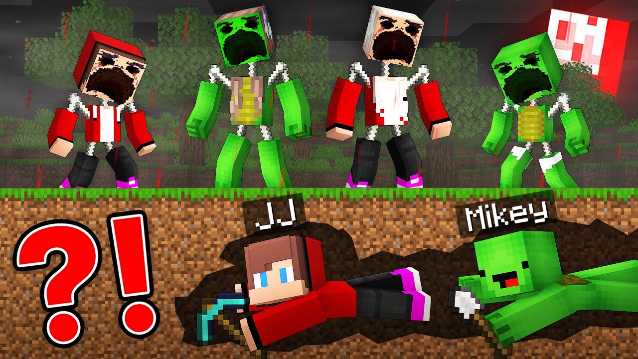 Jj And Mikey Escape From Scary Family Exe In Minecraft Maizen Youtube