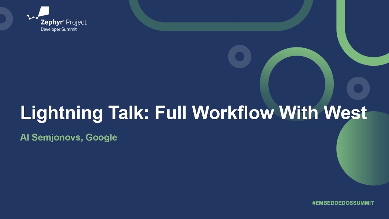 Developer Tools For Workflow Zephyr Project