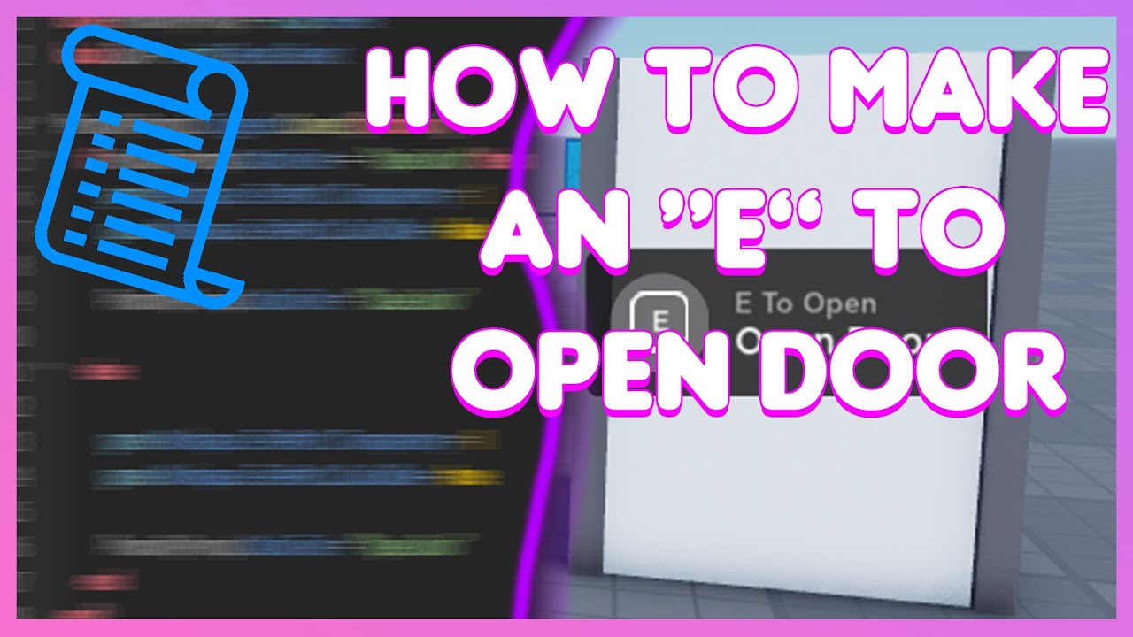 How To Make An E To Open Door Roblox Studio Proximityprompt Youtube