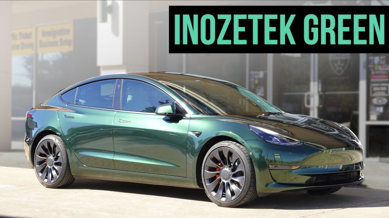 This Is My Favorite Green Tesla Model 3 Wrap Inozetek Youtube
