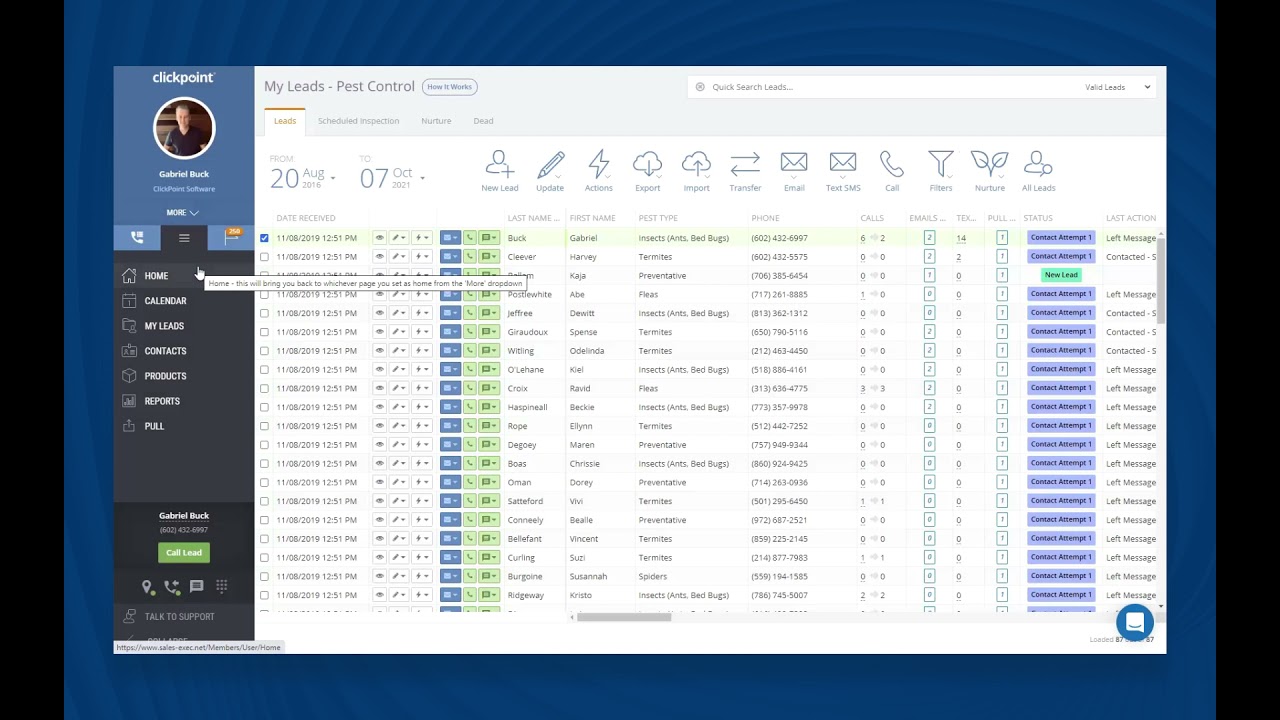 Clickpoint Lead Management Software Demonstration Video Youtube
