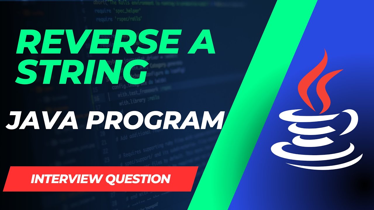How To Reverse A String In Java Java Interview Questions In Tamil