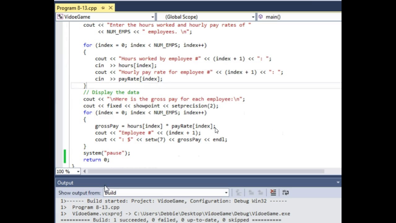 Parallel Arrays Example Youtube