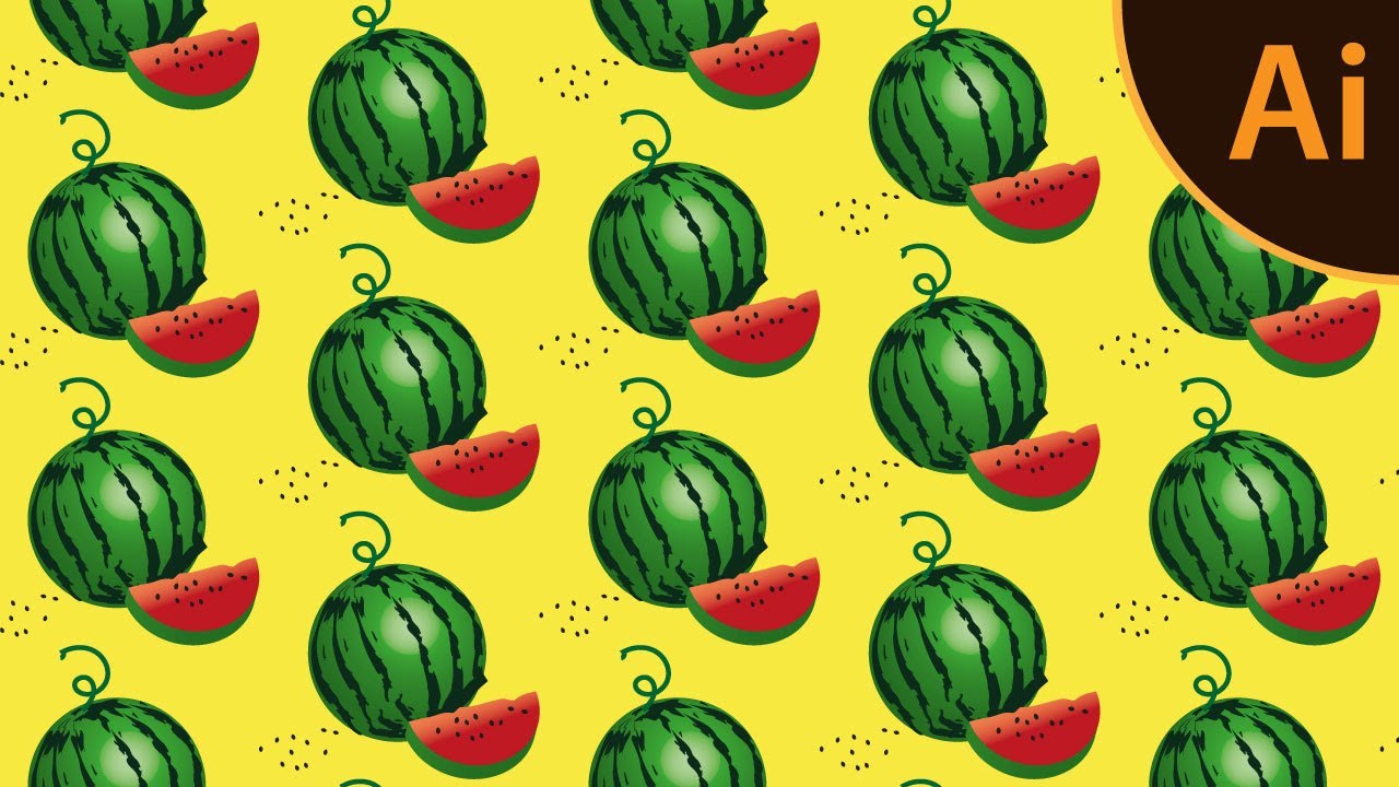 Geometric Fruit Pattern In Adobe Illustrator Youtube