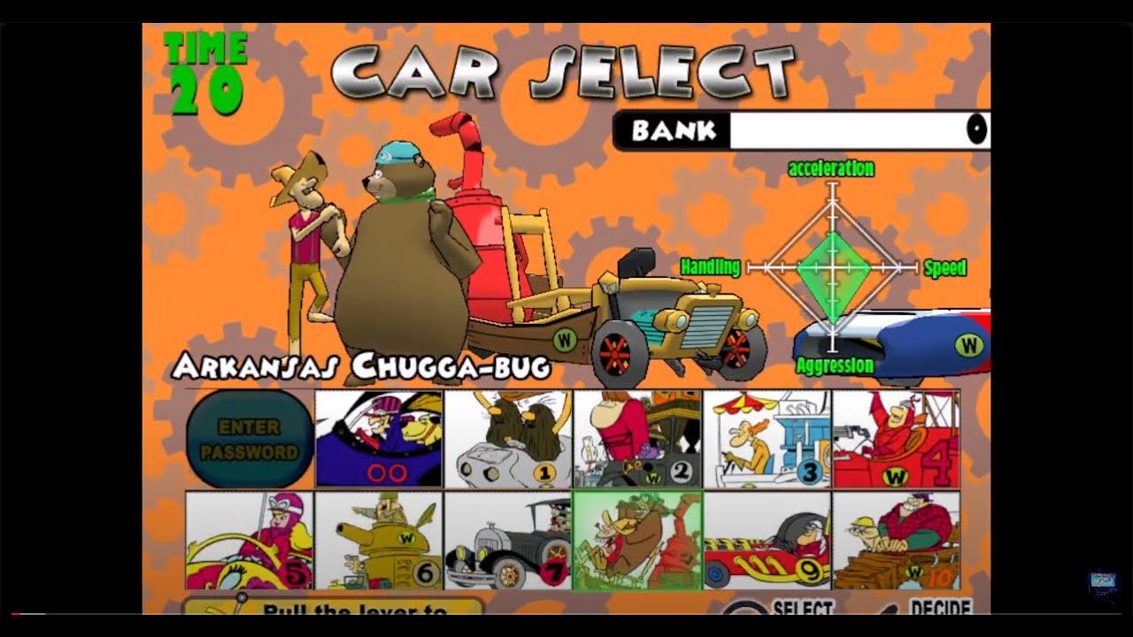 Wacky Races 2000 Arkansas Chugga Bug Gameplay Teknoparrot