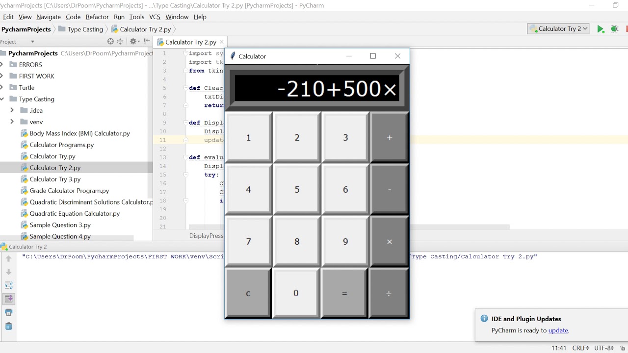 Python Calculator Youtube