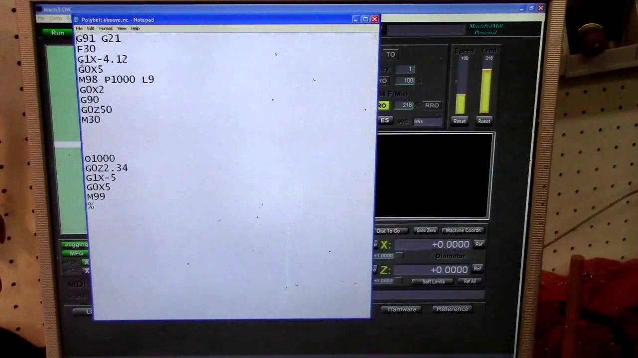G Code Subroutine Loops An Example Using Mach3 Youtube