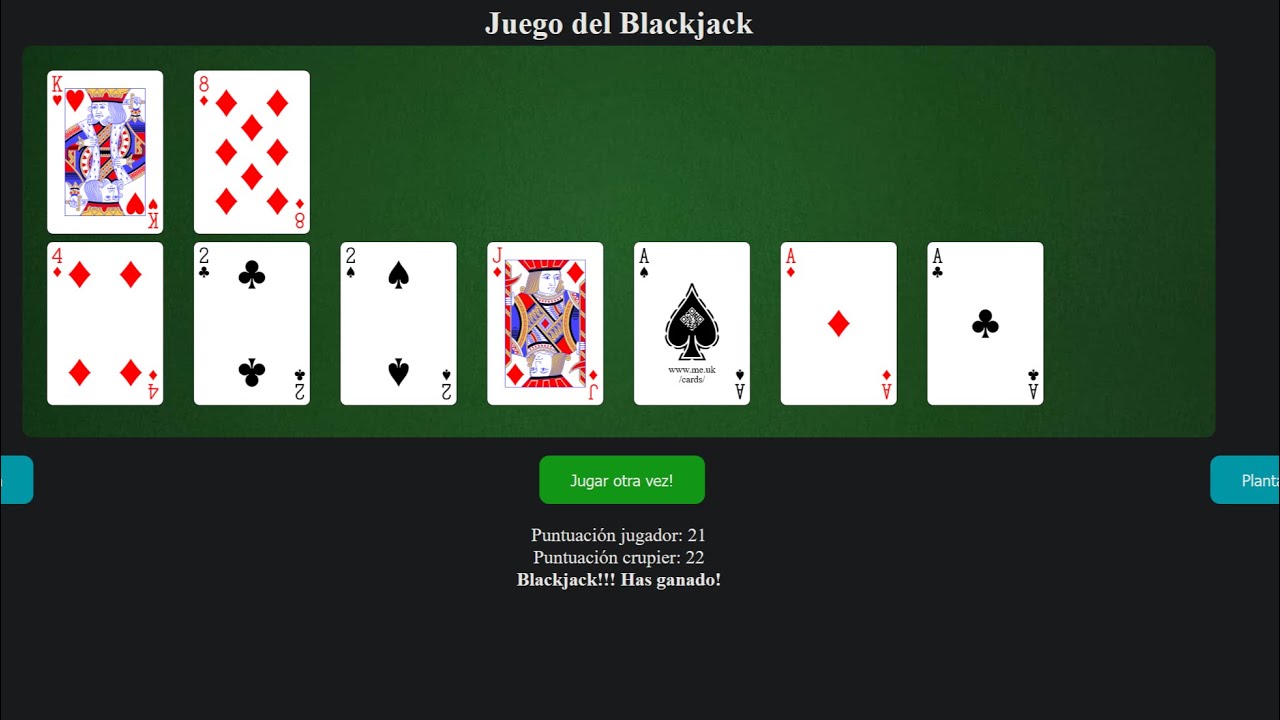 Blackjack En Javascript Con Clases Youtube
