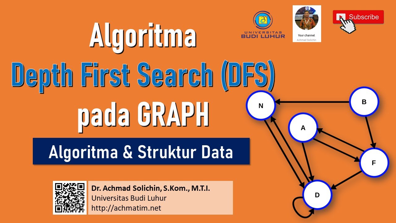 Algoritma Pencarian Depth First Search Dfs Pada Graph Youtube