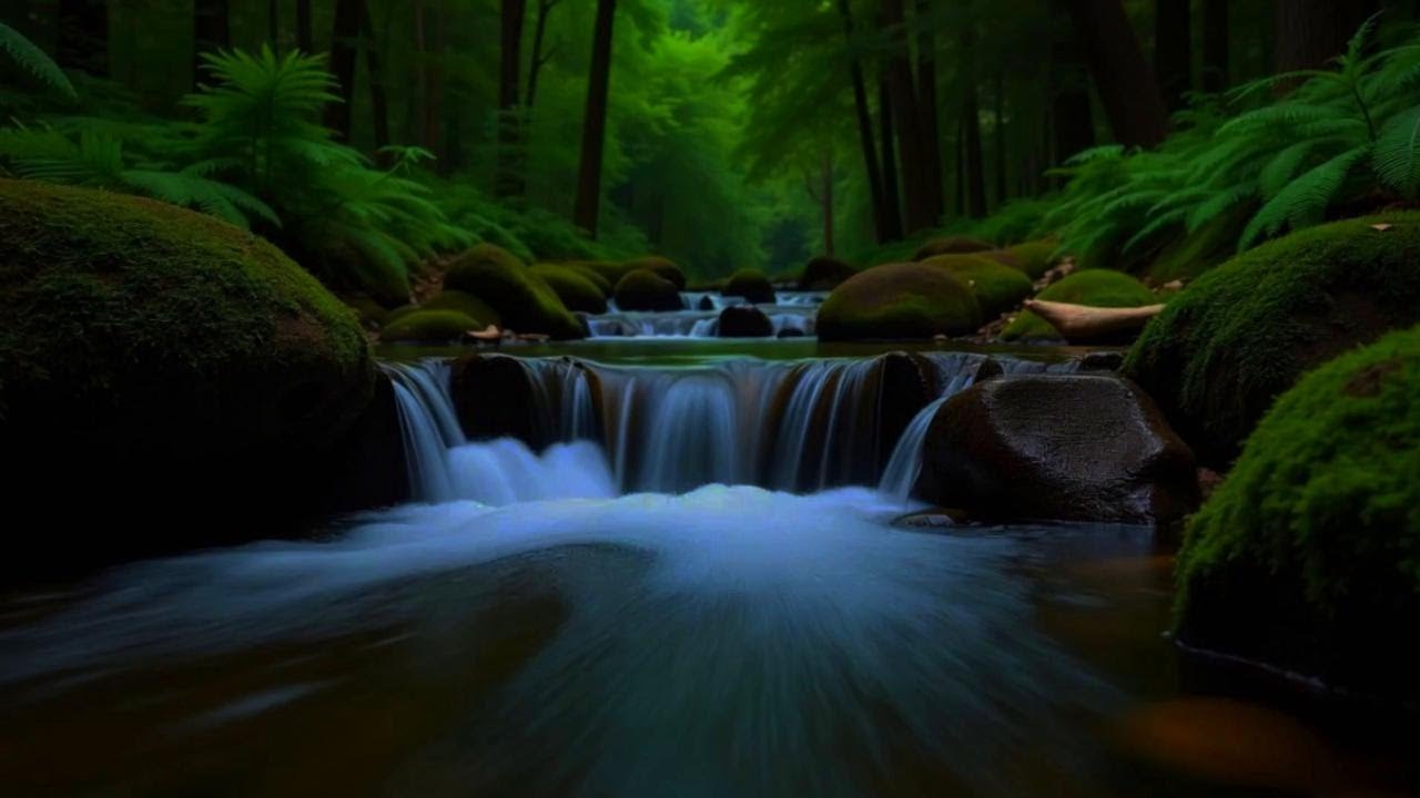Soothing River Birdsong Tranquil Forest Soundscape Youtube