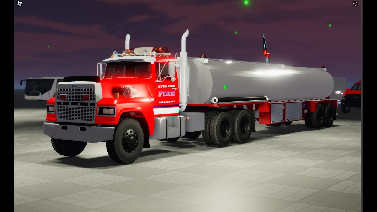 Roblox River Side Fire Department Tanker 2 Demo Tractor Drawn