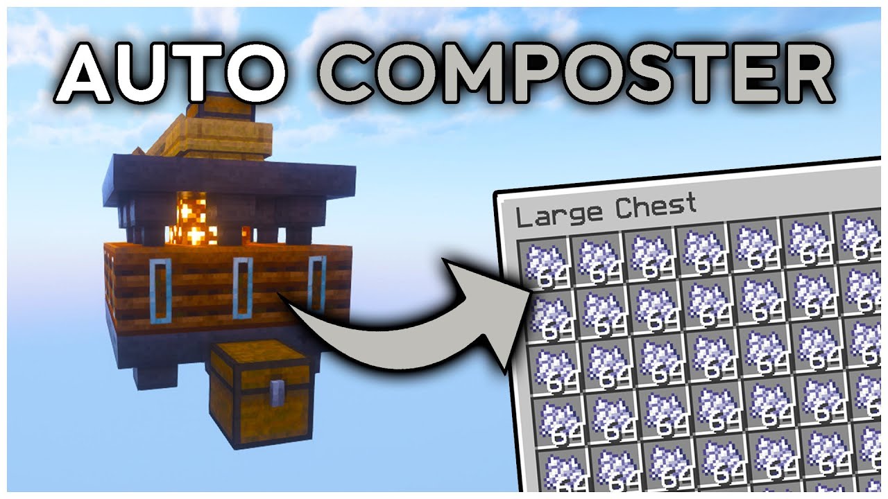 The Fastest Automatic Composter In Minecraft Java 1 21 Tutorial