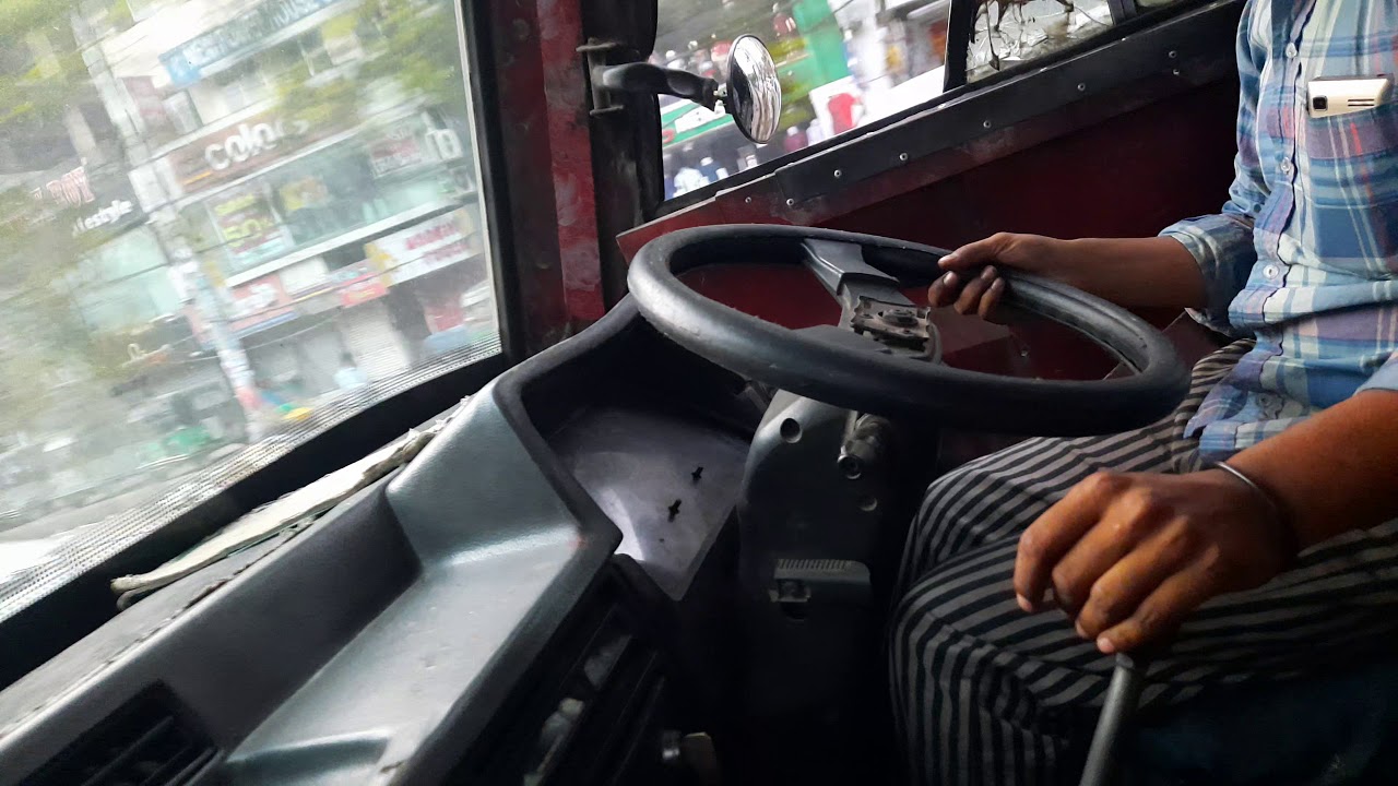 Bus Driver In Bangladesh In Dhaka Old Bus In Road Youtube