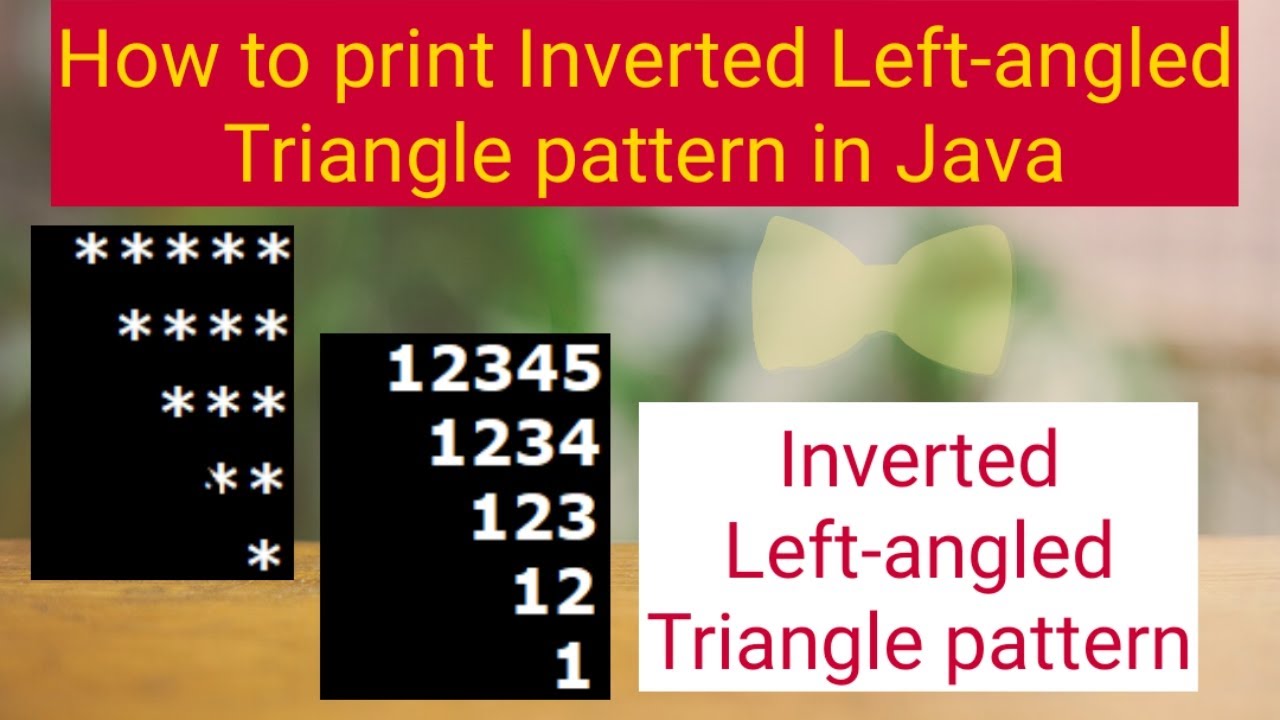 Triangle Pattern In Java Using Numbers At Latasha Mullins Blog