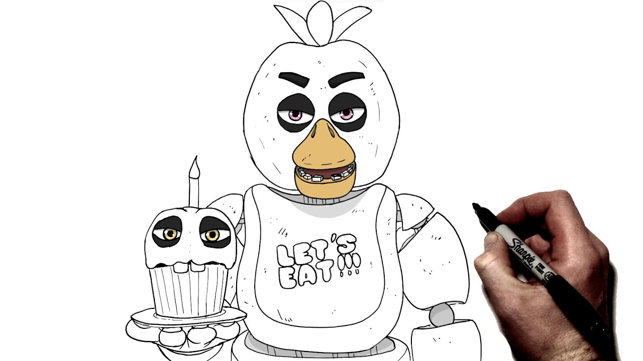 How To Draw Chica Head