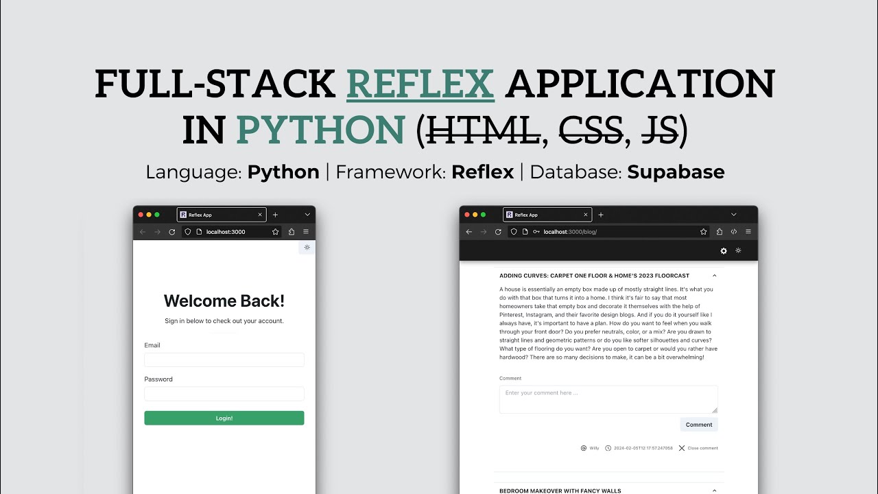 Python Blog Full Stack App Tutorial Youtube