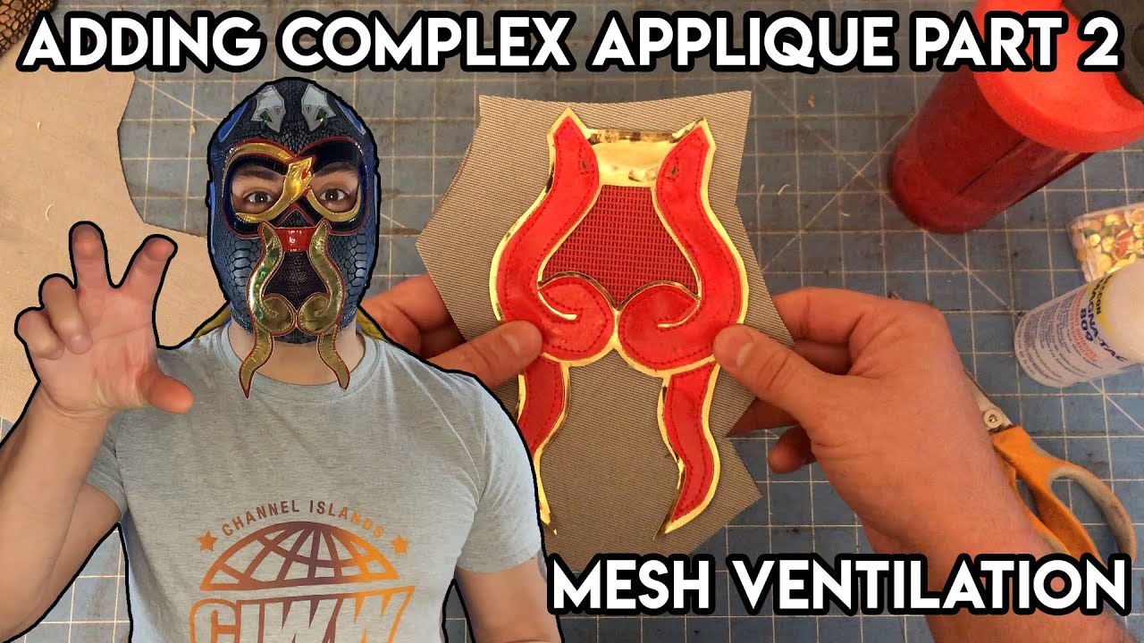 Lucha Mask Tutorial Complex Applique Part 2 Youtube