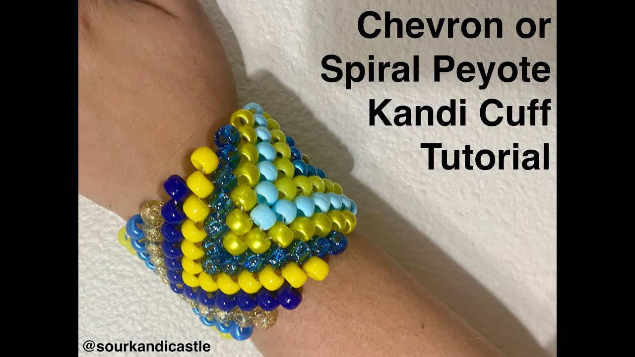 Kandi Tutorial Chevron Or Spiral Peyote Cuff Youtube