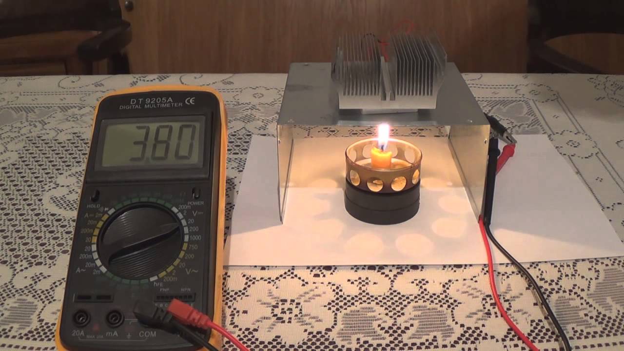 Diy Peltier Candle Power Electric Generator Youtube