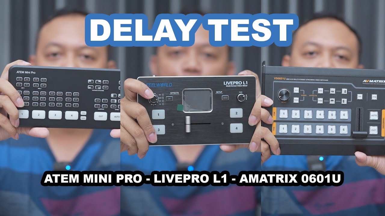 Test Delay Switcher Video Atem Mini Pro Livepro L1 Avmatrix 0601u